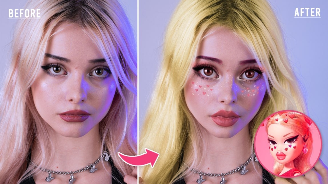 Bratz Doll Makeup Filters How To Look Like Bratz Dolls On Photos PERFECT