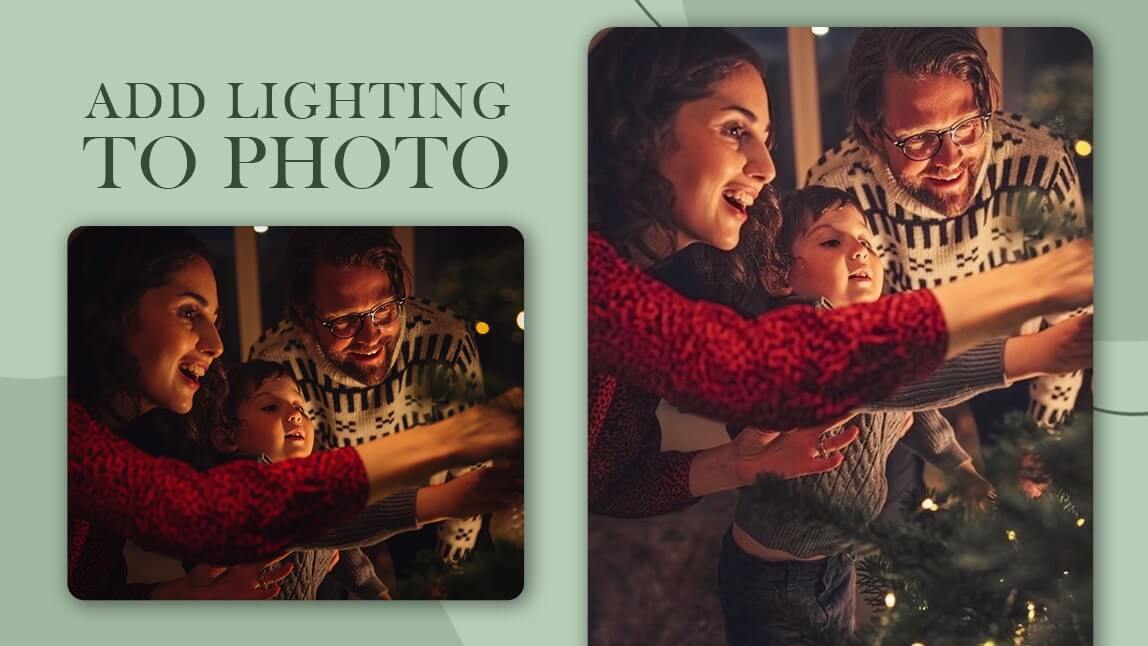 Add Lighting to Christmas Photos Online for Free With AI | PERFECT