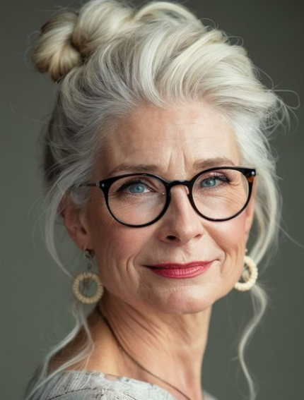 7 Meilleures coupes de cheveux femme 60 ans avec lunettes | 2025 | PERFECT